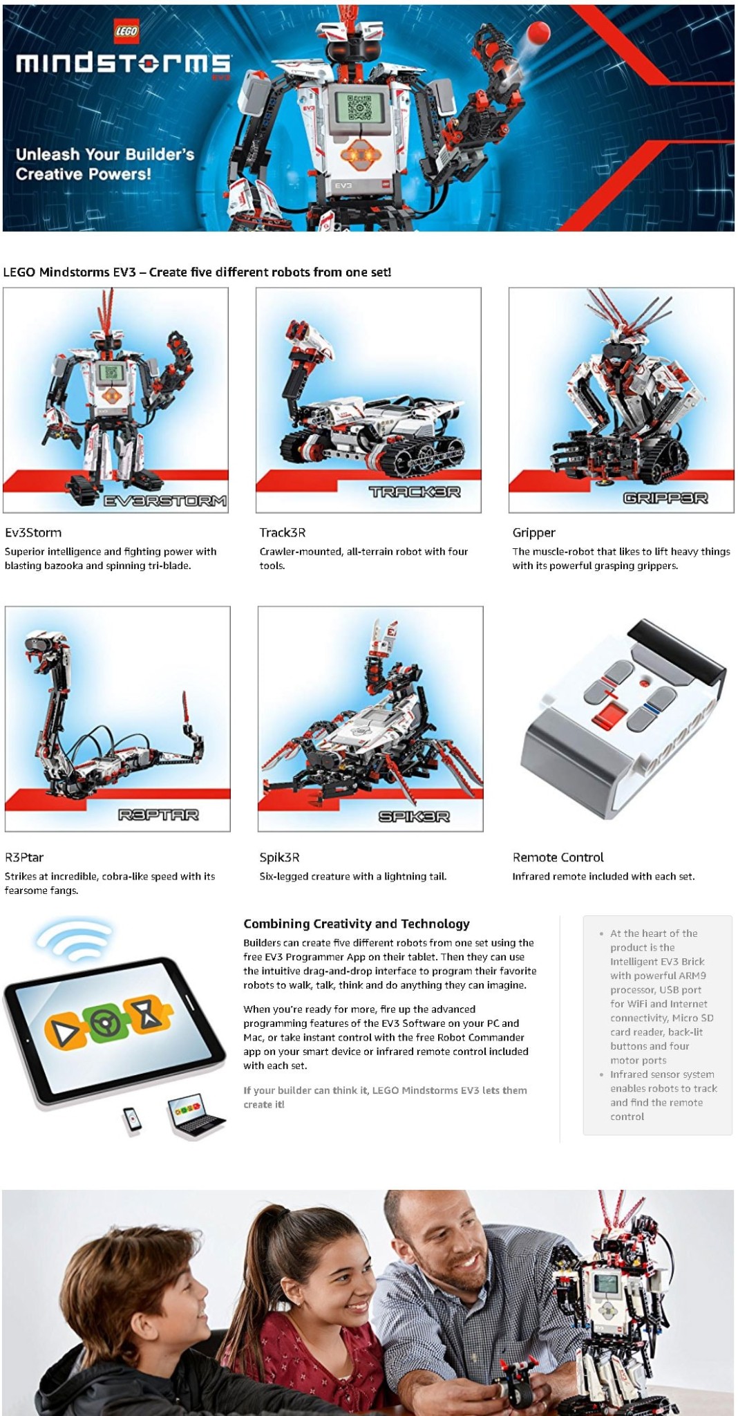 EV3 Robot Kit-LEGO MINDSTORMS EV3 31313 Kit with Remote Control – اتقان ...