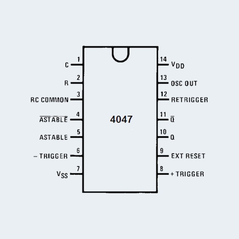 CD4047 IC Monostable/Astable Multivibrator 4047 – اتقان الالكترونية