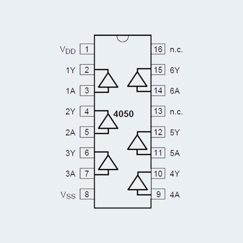 CD4050 Hex non-inverting buffers 4050 – اتقان الالكترونية