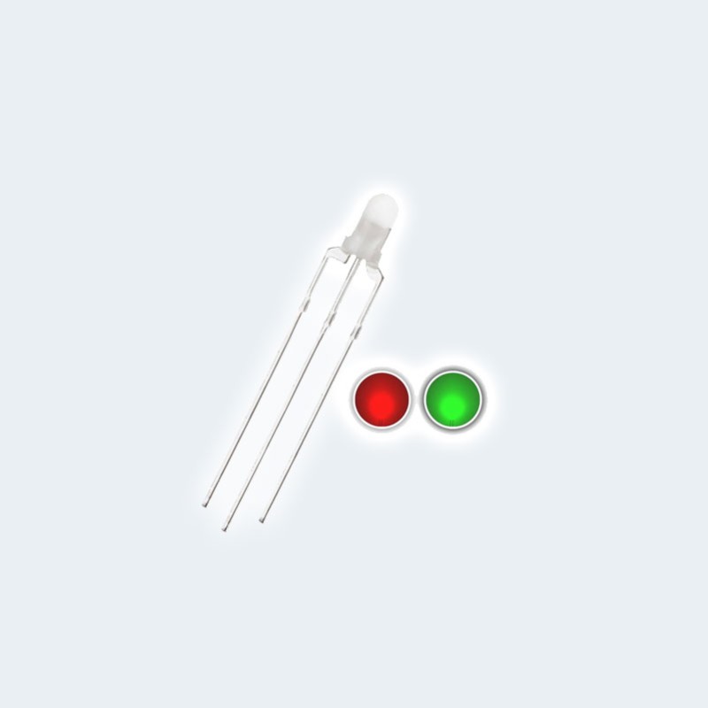Red green LED – Double color common anode LED foggy 3mm – اتقان الالكترونية