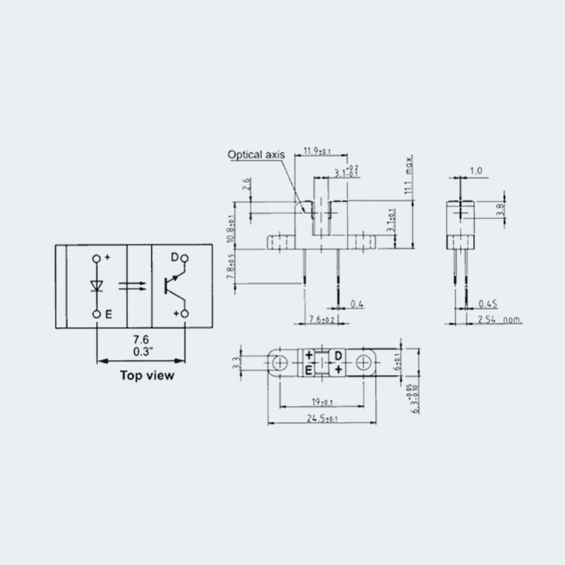 TCST2103 Optoelectronic switch-Optical Endstop Switch – اتقان الالكترونية