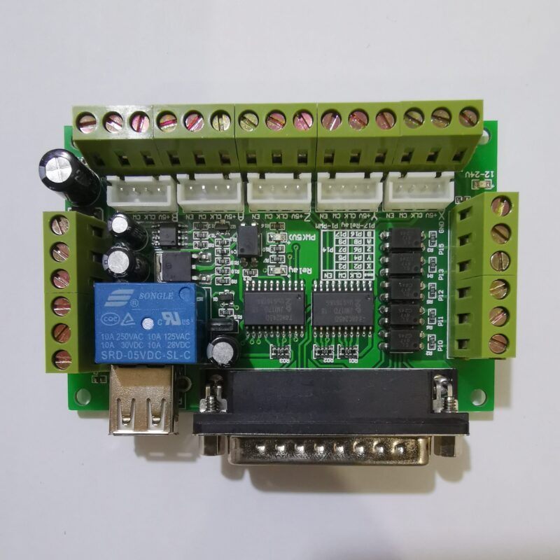Green board CNC interface breakout board parallel port MACH3 – اتقان الالكترونية